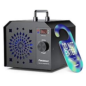 PowerScale Ozone Generator 75,000mg/h OZB1 Ozone Odor Eliminator Commercial Ozone Machine Odor Removal, For Home, Car, Pet Room Ozone Machine - High Capacity Ionizer Ozone Air Purifier, Black