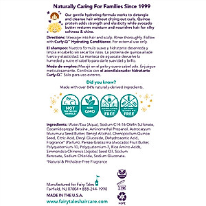 Fairy Tales Curly Q Hydrating Shampoo for Curly and Multi-Cultural Hair - Paraben, Sulfate, Gluten and Nut Free - 12 oz