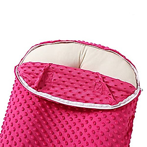 Baby Lounger Cover, Super Soft and Comfortable Premium Minky Dots Newborn Lounger Removable Slipcover Fits for Baby Boys and Baby Girls (Fuchsia Purple)