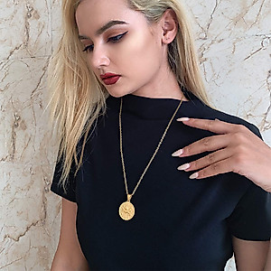 GOLDCHIC JEWELRY Women's Taurus Necklaces, 12 Constellation Gold Tau Pendant Necklace Star Sign Jewellery Gifts