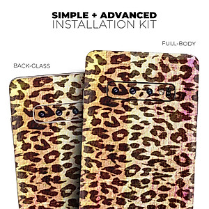 DesignSkinz Vibrant Striped Cheetah Animal Print Protective Vinyl Decal Wrap Skin Cover Compatible with The Samsung Galaxy S20 (Screen Trim & Back Glass Skin)