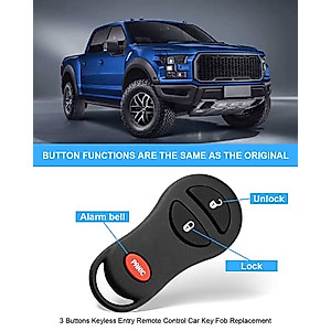 Key Fob Replacement for 2002-2005 Dodge Ram Truck 1500 2500/2001-2004 Dakota/2001-2003 Durango/2001-2003 Grand Caravan Keyless Entry Remote (GQ43VT17T)