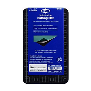 ALVIN GBM Series Professional Self-Healing Cutting Mat, Green/Black Double-Sided, Rotary Cutting Board for Crafts, Sewing, Fabric - 3.5 x 5.5 inches​