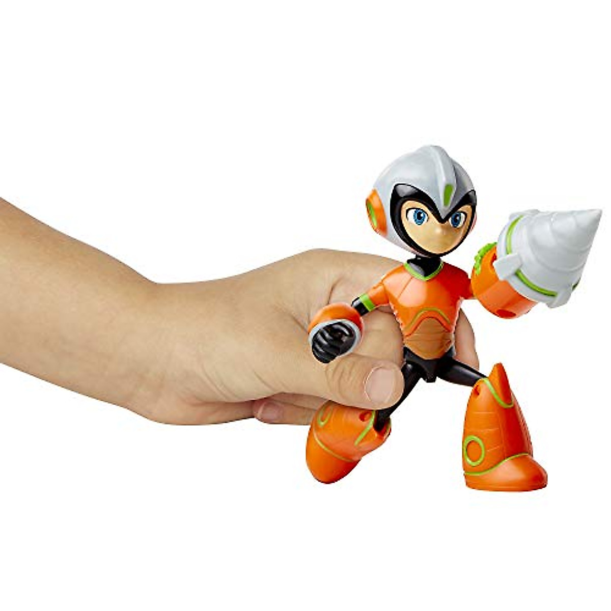 Megaman Fully Charged – Deluxe Drill Man Schematics Articulated Action Figure with Spinning Drill and Break-Apart Boulder Accessory! Based on the new show!