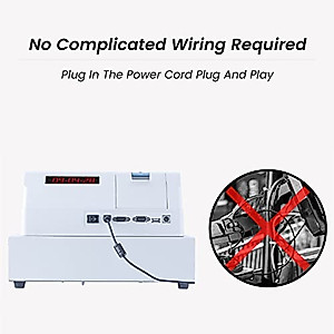 SHIOUCY Cash Register - Electronic POS System with 4 Bill 5 Coin,Removable Tray and Thermal Printer,48-Keys 8-Digital LED Display Multifunction for Small Businesses, White A