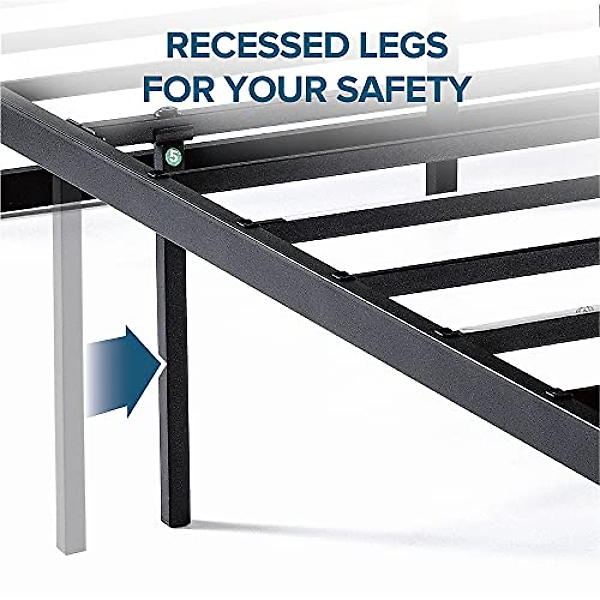 ZINUS Abel Metal Platform Bed Frame / Mattress Foundation with Steel Slat Support / No Box Spring Needed / Easy Assembly, Twin