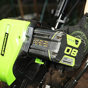 Greenworks Pro 80V 10 inch Cultivator with 2Ah Battery and Charger, TL80L210, Black And Green