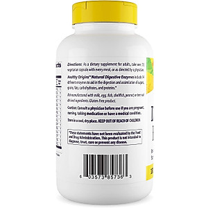 Healthy Origins Digestive Enzymes (NEC) Broad Spectrum - with Protease, Amylase & Lipase - Gluten-Free Digestion and Gut Health Supplement - 180 Veggie Capsules