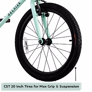 A11N SPORTS BELSIZE 20-Inch Belt-Drive Kid's Bike, Lightweight Aluminium Alloy Bicycle(only 14.82 lbs) for 7-10 Years Old