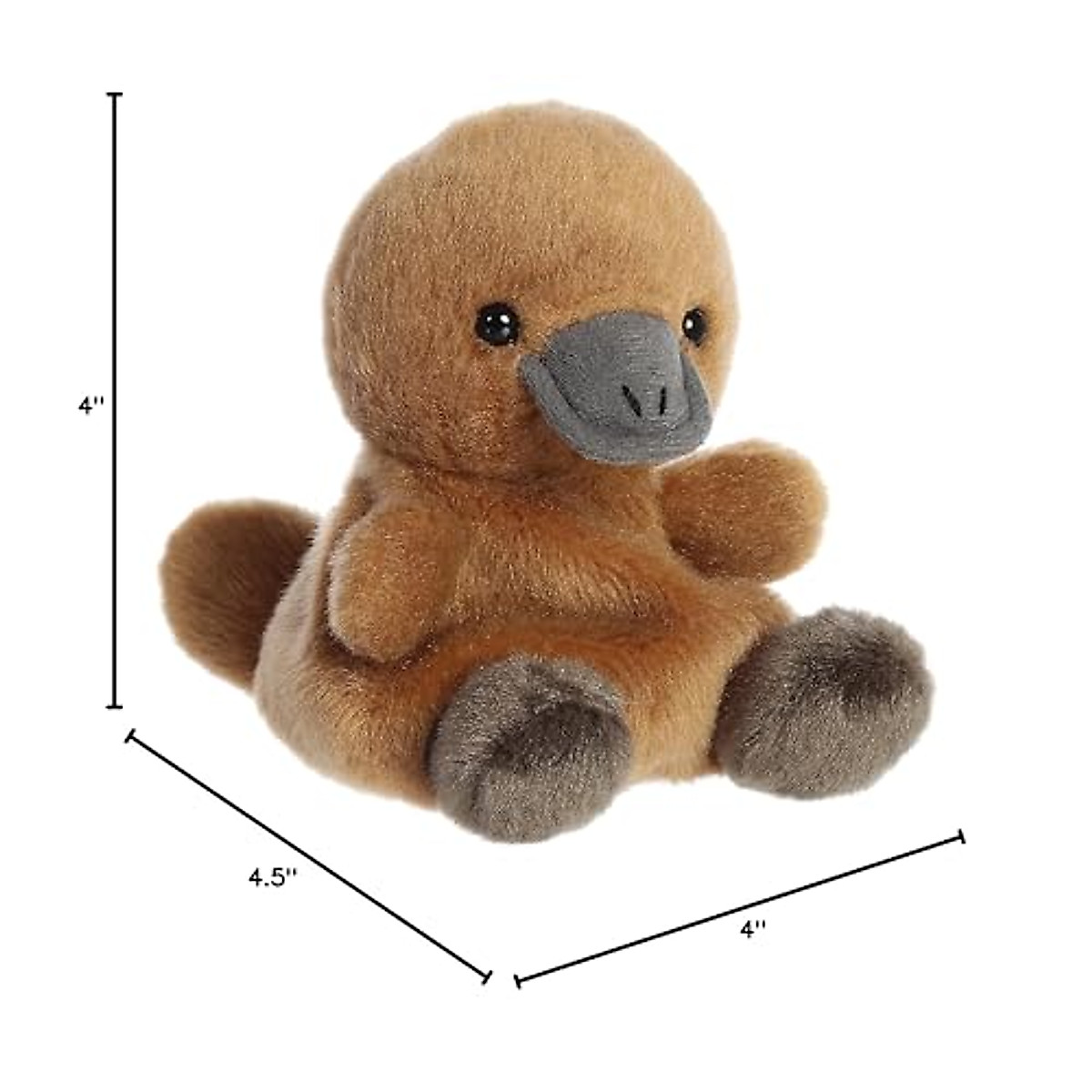 Aurora® Adorable Palm Pals™ Patty Platypus™ Stuffed Animal - Pocket-Sized Play - Collectable Fun - Brown 5 Inches