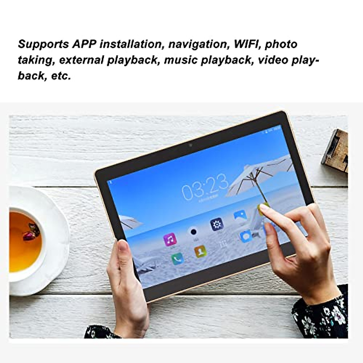 Pomya Tablet, 10.1 Inch HD Display Tablet for 5.1, 1GB RAM 16GB ROM WiFi Tablet Supports Small Memory Card, 8 Core 3G Network Tablet for Daily Life