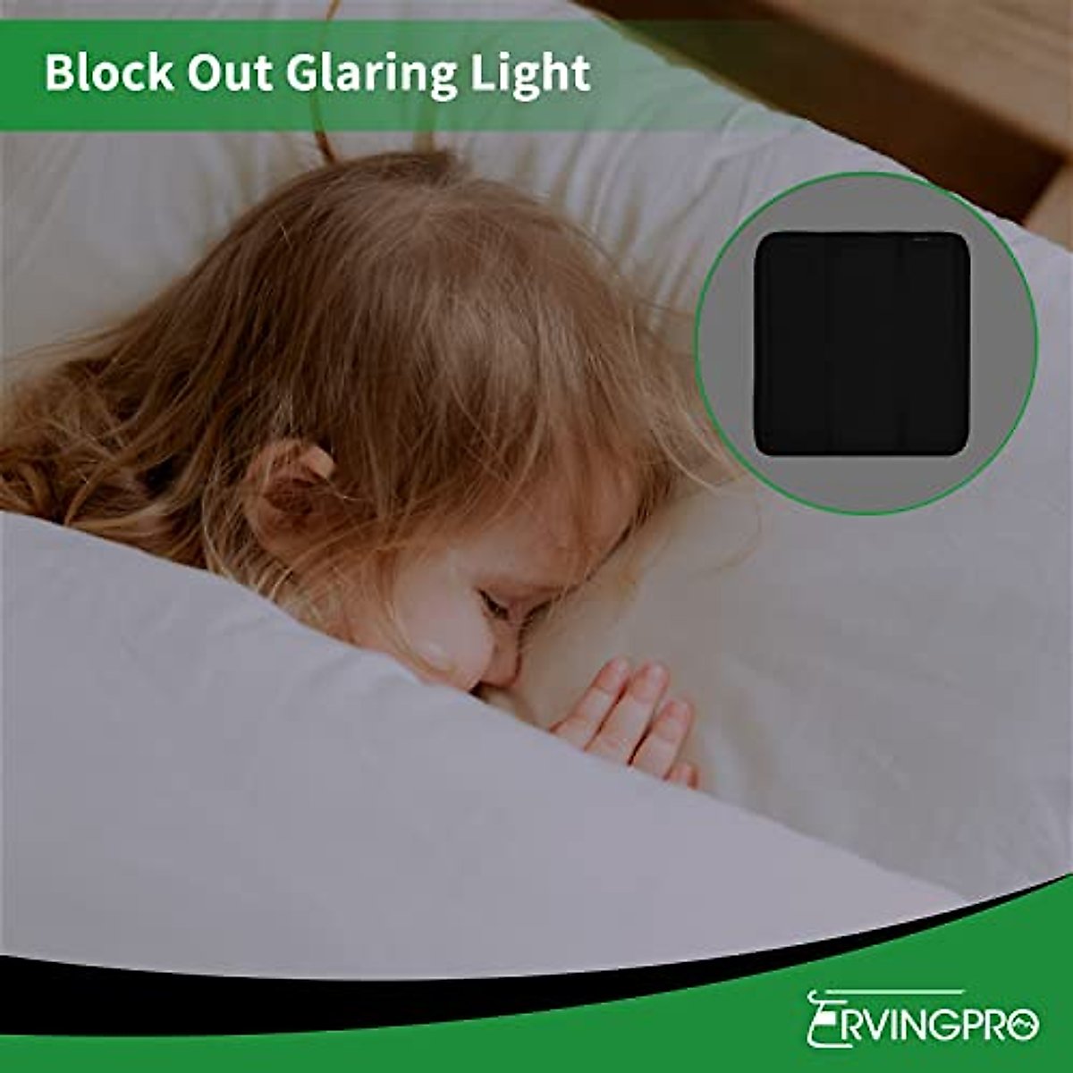 RVINGPRO Magnetic RV Window Shade 16"x16", Double-Side Foldable RV Vent Blackout Shade, Reflective RV Skylight Shade Cover for Inside Camper, with Storage Bag & Velcro, Black
