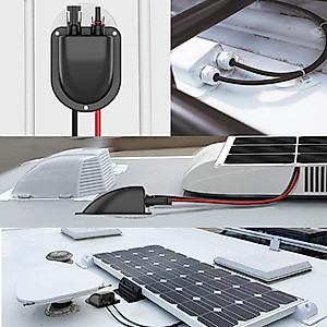 Solar Weatherproof Entry Gland Entry Housing, Through RV roof Solar Junction Box ABS Entry housing with 10Ft 10AWG Solar Extension Cable Solar Connector Solar Project on RV, Camper, Boat, Van