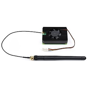 waveshare Cooling Fan for Raspberry Pi Compute Module 4 CM4, All-in-one Heatsink, PWM Speed Adjustable, 8000±10% RPM, Low Noise, with Thermal Tapes