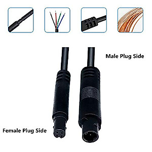 TraderPlus 5 Pack 4-Pin 6.5FT Dash Cam Rear View Mirror Backup Camera Extension Cable Cord