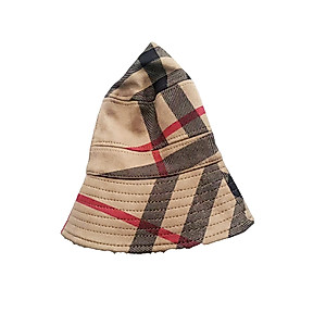 RUINUO Plaid Bucket Hat Women Soft Sun Hat for Spring Summer Autumn Winter Travel Velvet Tartan Packable Bucket Hats Kaki