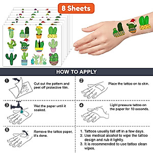 Cactus Temporary Tattoo Birthday Party Decorations Supplies Party Favors 96PCS Tattoos Stickers Cute Kids Girls Boys Gifts Classroom School Prizes Themed