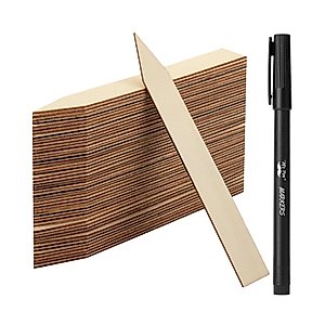 Mr. Pen- Wooden Plant Labels with Marker, 100 Pcs, 6“, Wooden Plant Markers, Plant Tags Wood Garden Labels, Wood Plant Labels Wood Plant Markers Wooden Garden Markers, Plant Labels Wooden