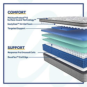 Sealy Posturepedic Spring Red Maple Euro Pillowtop Soft Feel Mattress and 5-Inch Foundation, King