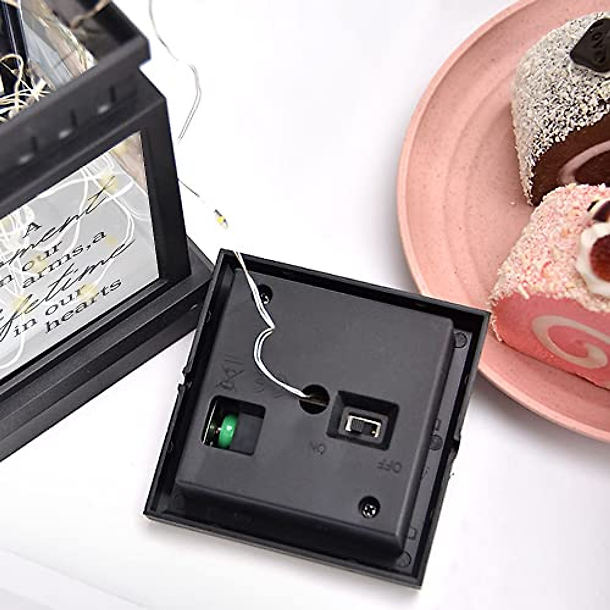 Personalized Photo Memorial Lantern Lamp Sympathy Lantern Bereavement Gift Loss of a Loved One (2 Photos+Date+Name #2)