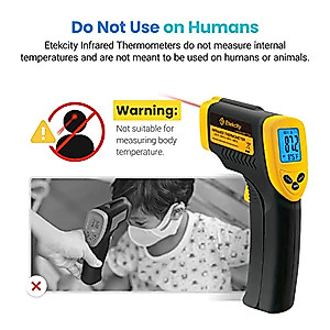 Etekcity Infrared Thermometer Upgrade 774, Heat Temperature Temp Gun for Cooking, Laser IR Surface Tool for Pizza, Griddle, Grill, HVAC, Engine, Accessories, -58°F to 842°F, Yellow
