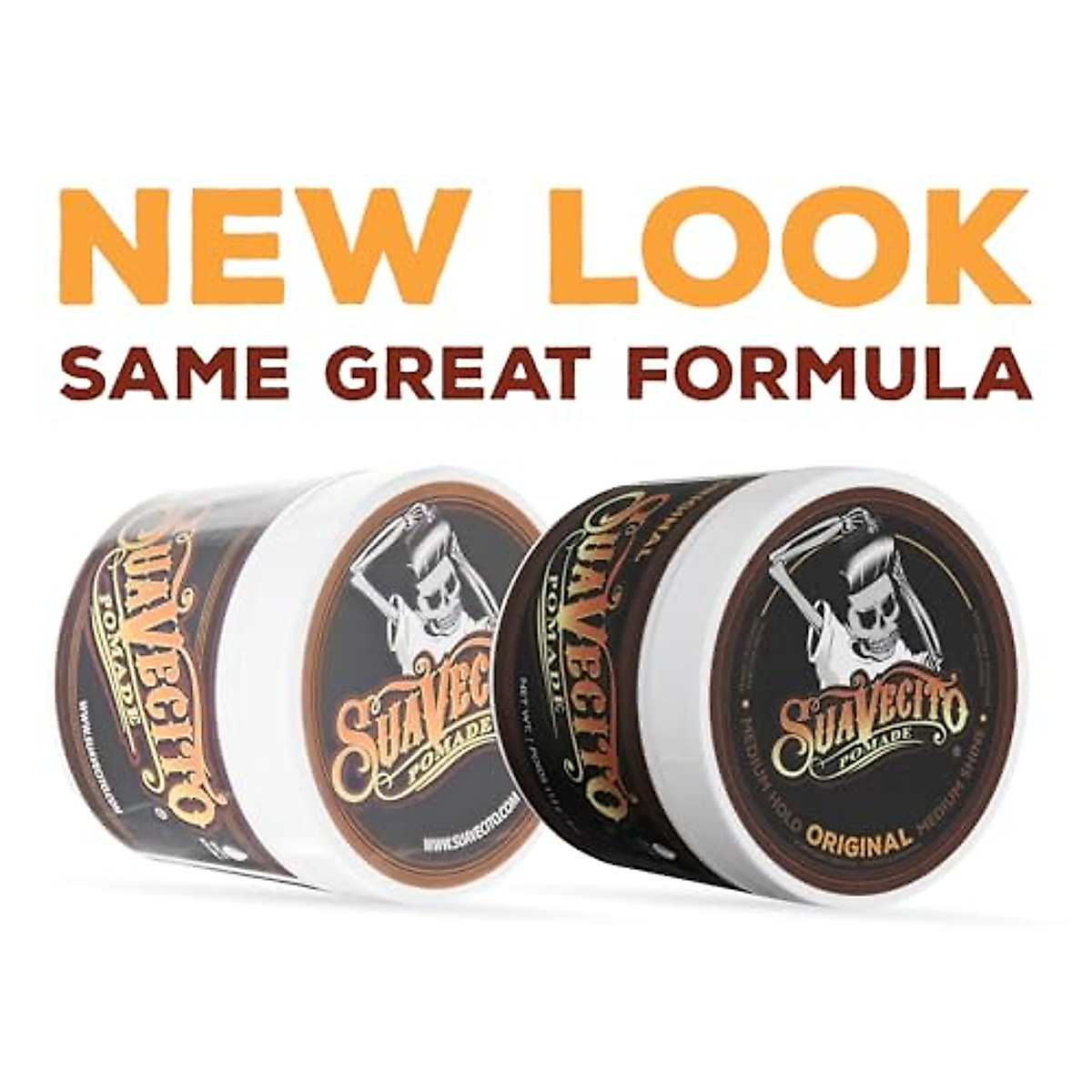 Suavecito Pomade Original For Men 4 oz, 1 Pack - Medium Shine Water Based Wax Like Flake Free Hair Gel - Easy To Wash Out - All Day Hold For All Hairstyles