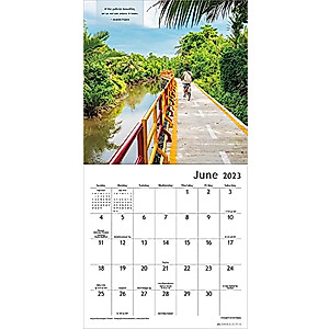 Bicycle Bliss 2023 Wall Calendar: Bike Adventures and Inspiration | 12" x 24" Open | Amber Lotus Publishing