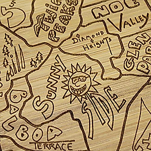 Totally Bamboo San Francisco City Life Bamboo Serving and Cutting Board