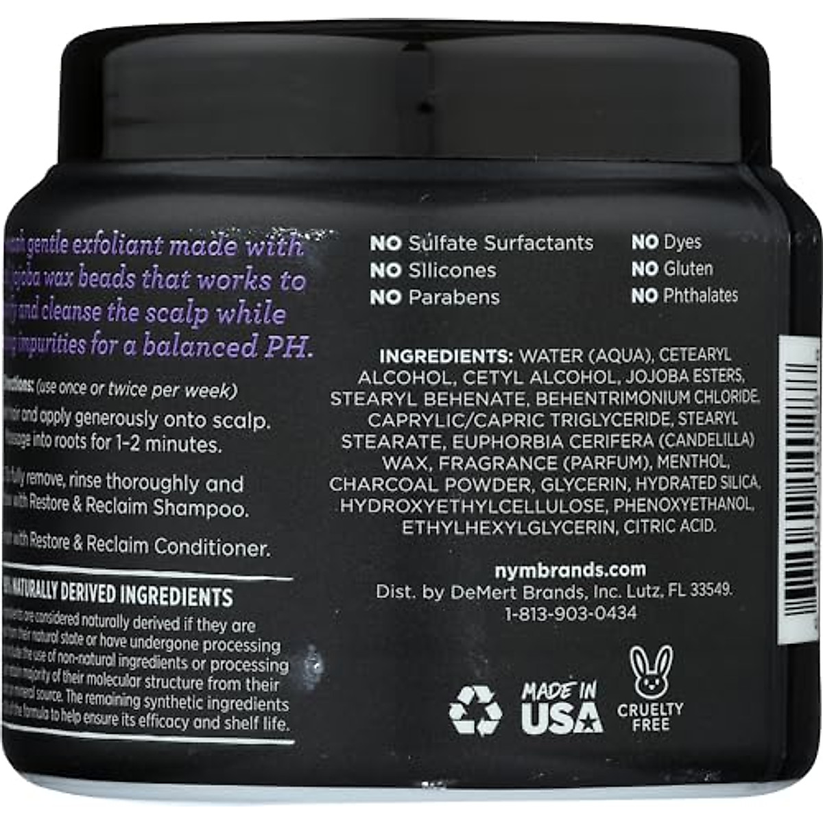 Not Your Mother's Activated Bamboo Charcoal & Purple Moonstone Scalp Scrub, 10 Oz