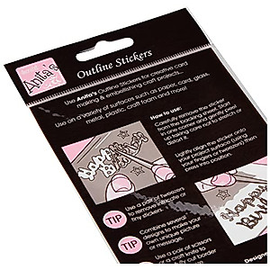 anitas Straight Line Borders Outline, Stickers, Silver, 10.3 x 0.05 x 27.3 cm, 8101017
