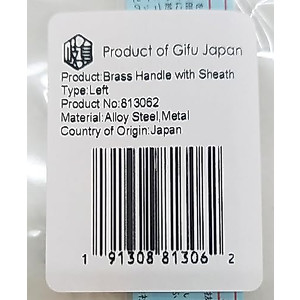 Kiridashi Craft Pocket Knife Japanese Blade Brass Handle with Sheath for Left-handed