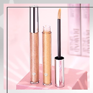NewBang 3 Colors Metallic All Glitter Liquid Lipstick Set Chameleon Lip Gloss Tint Stain Waterproof Diamond Shimmer Shinning Sparkly Face Eye Glow Moisturizing High Glow Christmas Party Makeup Gift