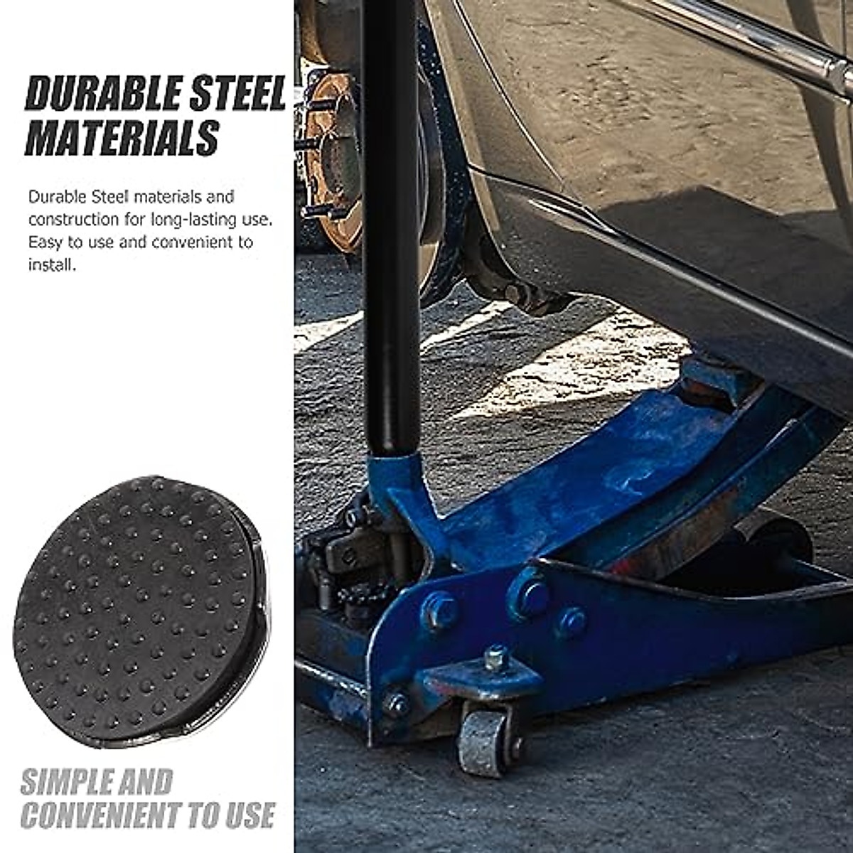 Holibanna Floor Jack Rubber Pad Universal Jack Puck Adapter Pinch Weld Side Frame Rail Protector Auto Accessories Anti Slip Design