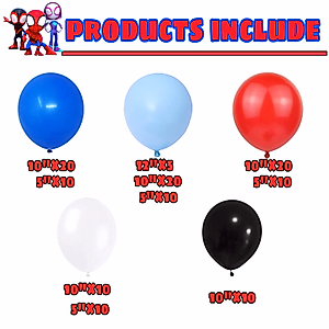 Spider Theme Party Decoration Balloon Garland Set,Spider Birthday Party Supplies,Foil and Latex Balloons for Spider Theme Party Decorations Kids Baby Shower Birthday Party Supplies