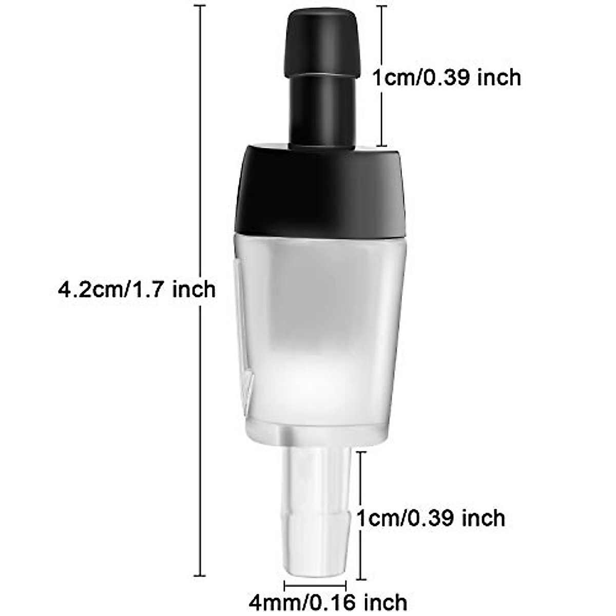 Leinuosen 20 Pack Aquarium Air Pump Check Valves Plastic One Way Non-Return Check Valve Air Pump Accessories for Fish Tank, Black