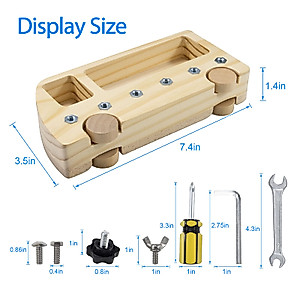 Montessori Screwdriver Board Set Toddler Real Tools Wooden Montessori Toys with Bolt Toddler Fine Motor Skill Construction Building STEM Sensory Toy Preschool Classroom Learning for 3 4 5 Year Olds
