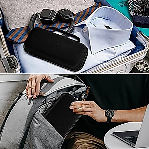 Jxtarar Switch Carrying Case Compatible with Nintendo Switch/Switch OLED, with 20 Games Cartridges Protective Hard Shell Travel Carrying Case Pouch for Console & Accessories, Black