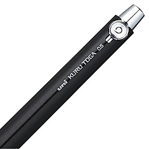uni Mechanical Pencil, Kuru Toga Rubber Grip Model 0.5mm, Black (M56561P.24)