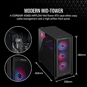 Corsair Vengeance i7400 Series Gaming PC - Liquid Cooled Intel® Core™ i7 13700K CPU - NVIDIA® GeForce RTX™ 4070 Ti Graphics - 32GB Vengeance RGB DDR5 Memory,Black