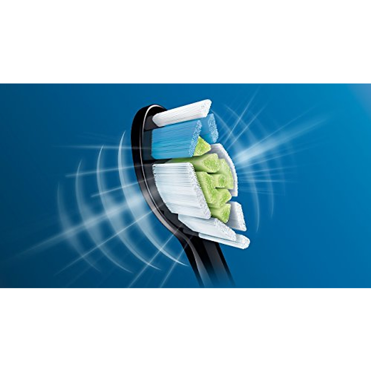 Philips Sonicare Genuine W DiamondClean Replacement Toothbrush Heads, 4 Brush Heads, Black, HX6064/95