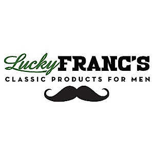 Lucky Franc's 2 oz. Strong Hold Mustache Wax and Real Ox Horn Comb Grooming Set. Wax that Stache in Style. Unscented Natural Moustache Wax and Stache or Beard Comb. Handmade Gift Set for Men
