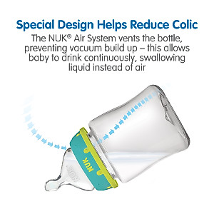 NUK Wide Neck Silicone Nipple, Fast Flow, Size 2, 2-Count (1 Package)