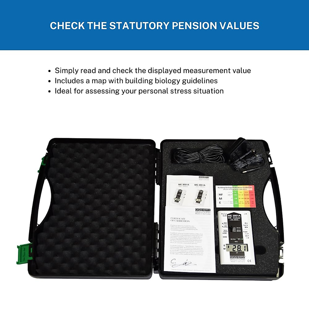GIGAHERTZ SOLUTIONS 3951 A ME 3951A Low Frequency (NF) Electrosmog Meter, ME 3951 A