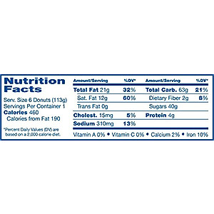 Hostess Crunch DONETTES Donuts Single Serve, 4 Ounce (Pack of 10)