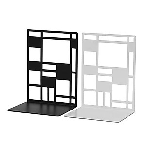 Square Grid Metal bookend bookend Bookshelf Book Clip Book Support Block bookboard a Pair of bookend Stationery Bookmarks