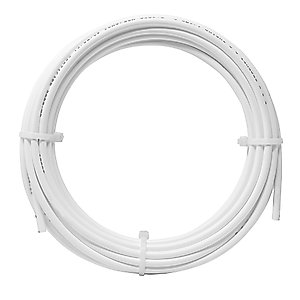 Metpure 1/4" OD NSF Certified 25 Feet Length Tubing for Reverse Osmosis De-ionized Water Filtration Systems, Refrigerators, and Other Appliances (1/4" OD, 25', White)