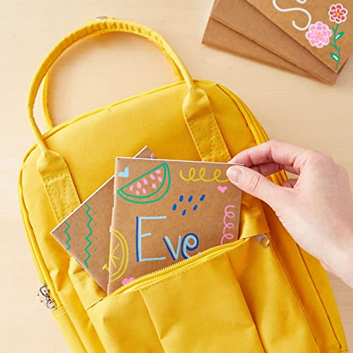 48 Pack Mini Blank Notebooks Bulk, Unlined Kraft Paper Sketchbook Journals for Kids, Students, Drawing, Writing (4.3 x 5.6 In, 24 Sheets Each)