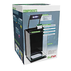 GloFish Aquarium Kit Fish Tank with LED Lighting and Filtration Included