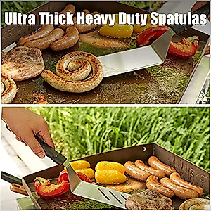 30-Piece Griddle Cleaning Kit and Grill Accessories for Blackstone, Spatula Set, Apron, Scraper, Melting Dome, Egg Rings, Squeeze Bottles, Tongs and Fork Included