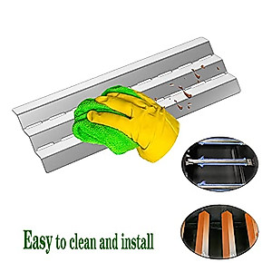 Boloda Grill Heat Plate for Master Forge, Lowes, Perfect Flame, Huntington 6761-64, GrillPro 235089S, 17-9/16" x 6-5/16", Stainless Steel Grill Heating Plate